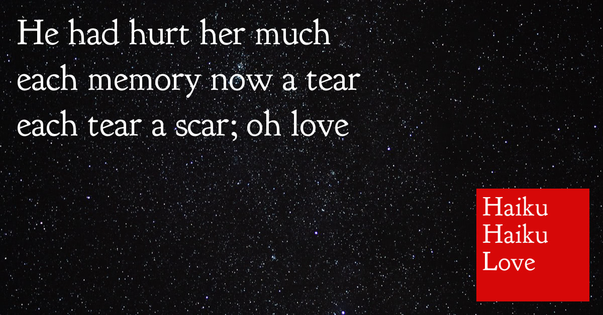 He had hurt her much · Haiku Haiku Love