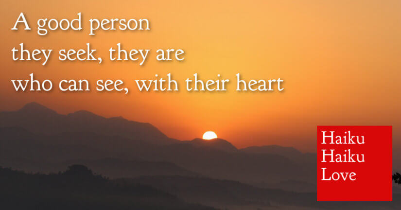 A good person · Haiku Haiku Love